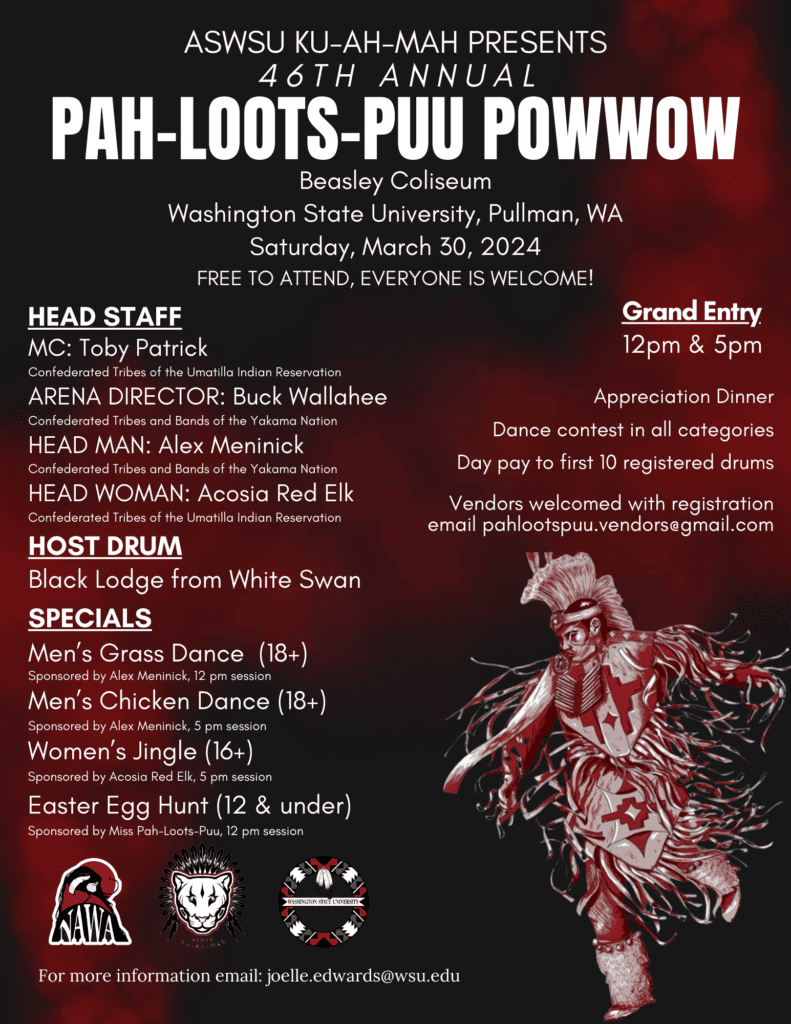 46th Annual ASWSU Pah-Loots-Puu Pow Wow 2024 – Pow Wow Calendar