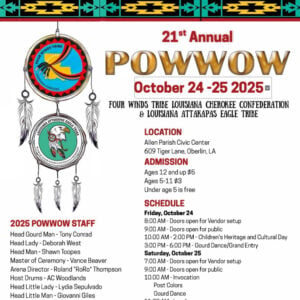 21st Annual Four Winds Tribe Louisiana Cherokee Confederation Pow Wow ...